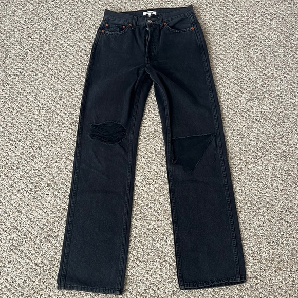 Re/Done | Jeans | Redone Original High Rise Loose Black Jeans | Poshmark